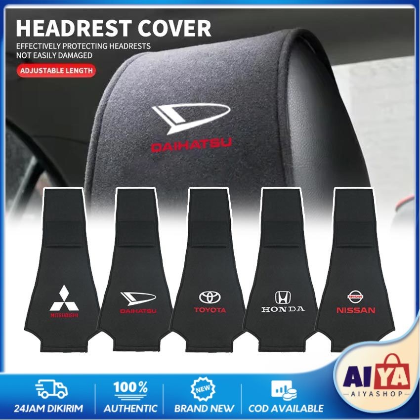 Jual Cover Headrest Mobil Hitam Suede Sarung Bantal Jok Mobil Cover ...