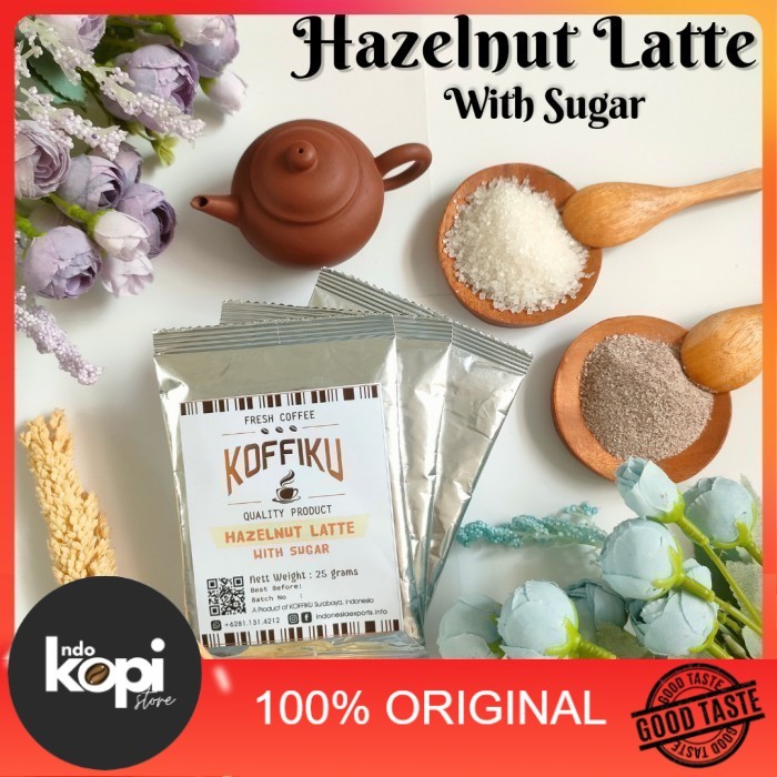 Jual KOFFIKU Kopi Instan Dengan Gula HAZELNUT LATTE With Sugar 25 gr ...