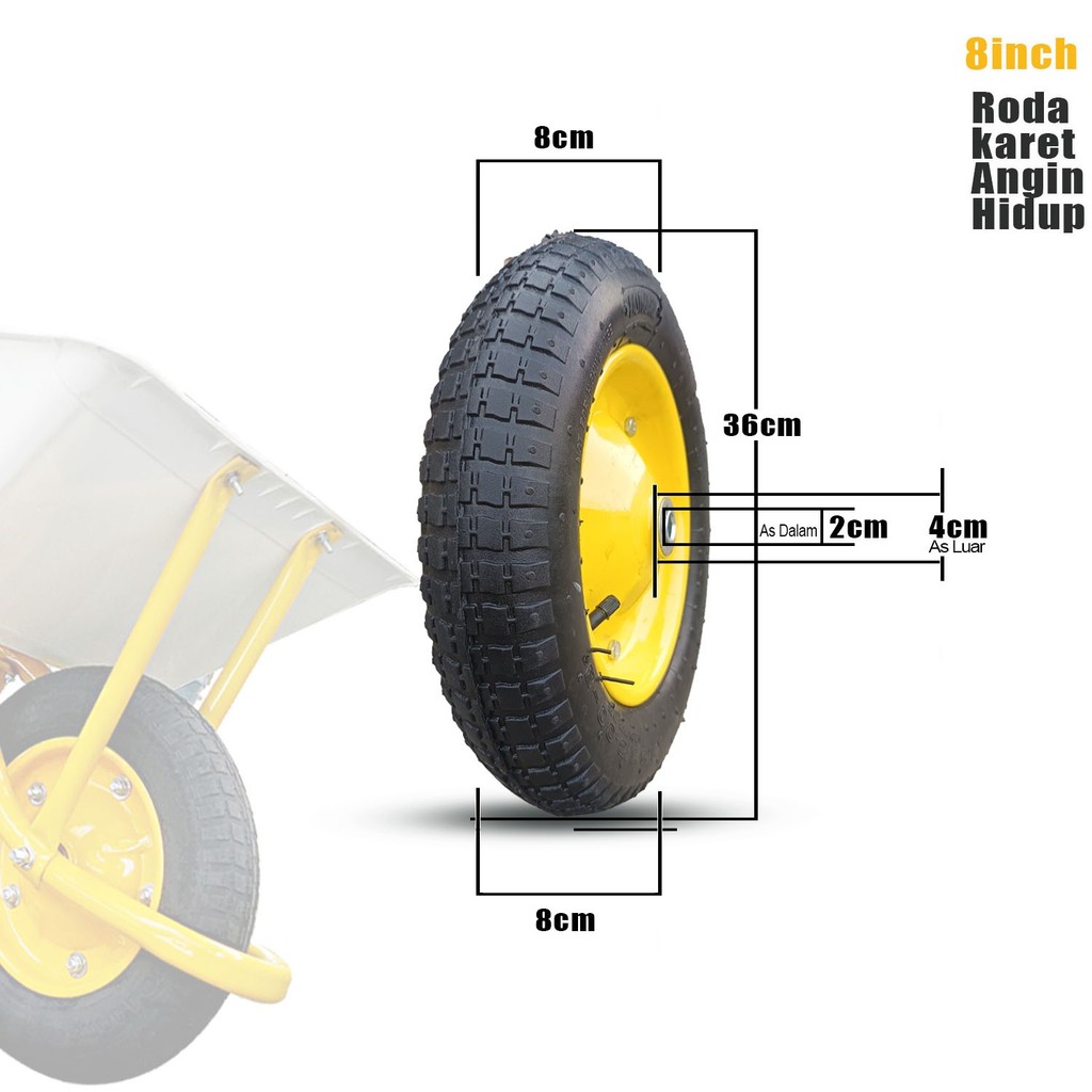Jual Roda gerobak pasir Hidup Ban model Artco | Shopee Indonesia