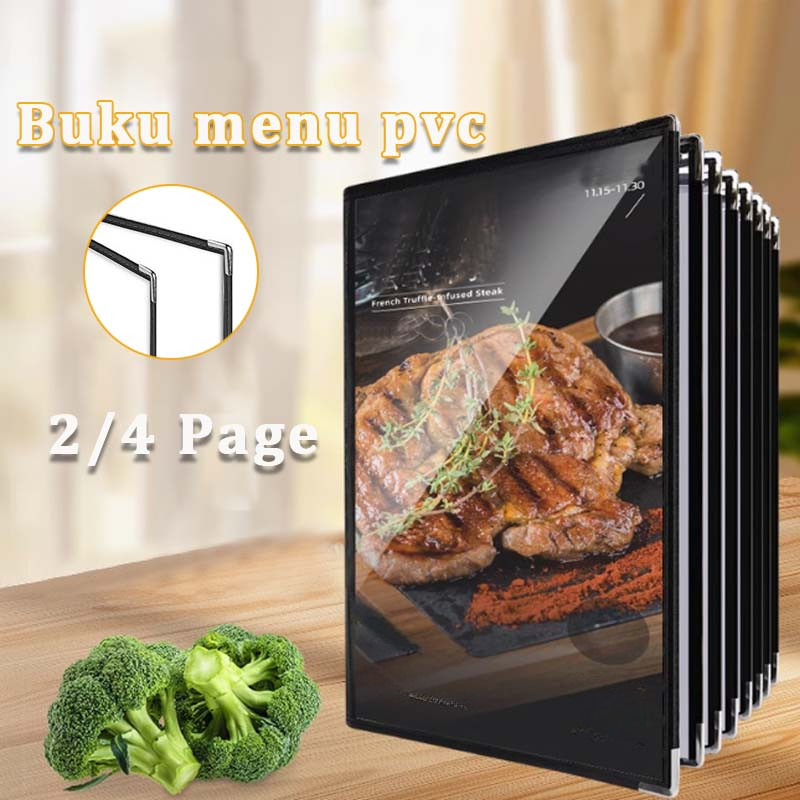 Jual Transparan A4 Buku Menu Restoran Kulit Cover Pelindung Menu Cover ...
