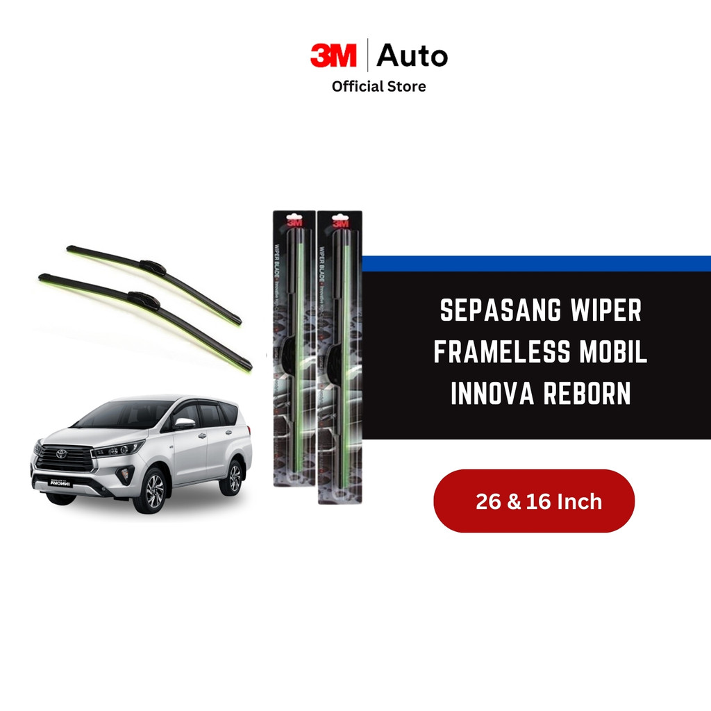 Jual 3M Wiper Mobil Toyota Kijang Innova Reborn Frameless 26 dan 16 ...