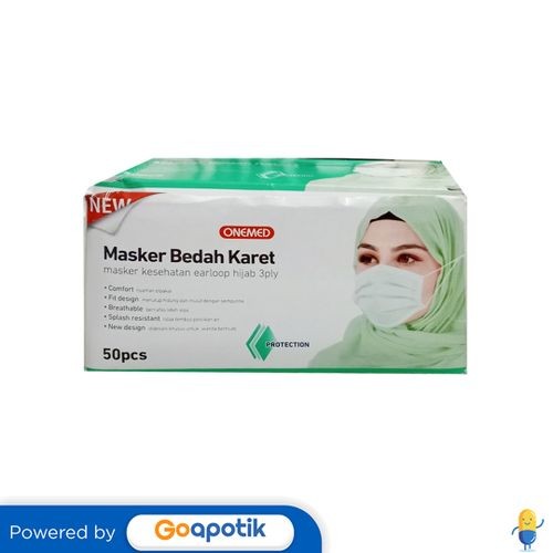 Jual Onemed 3ply Masker Bedah Karet Earloop Hijab Box 50 Pcs | Shopee ...