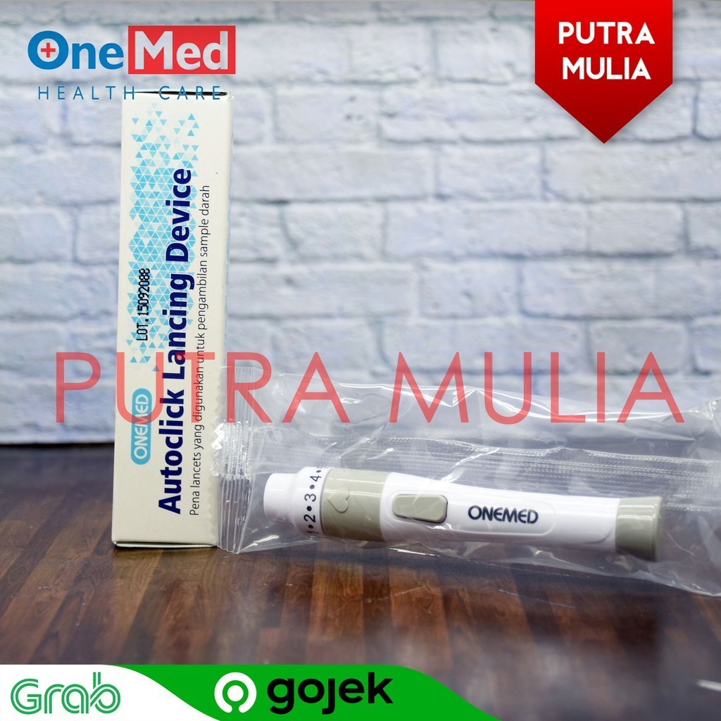 Jual Onemed Lancing Pen Device Autoclick Pena Lancet Bekam Medical ...