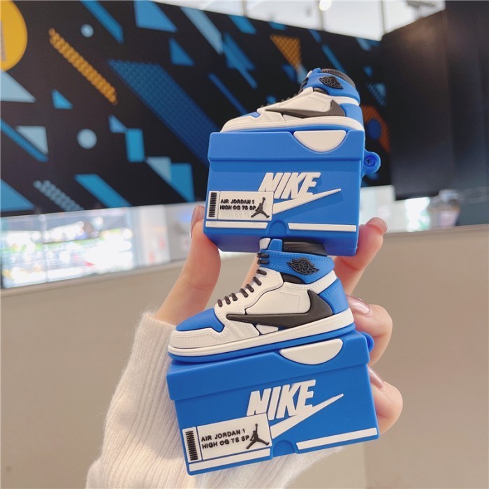 Jual Airpods Case 3D Nike Air Jordan 1 High Travis Scott Blue Gen 1 2 3 ...