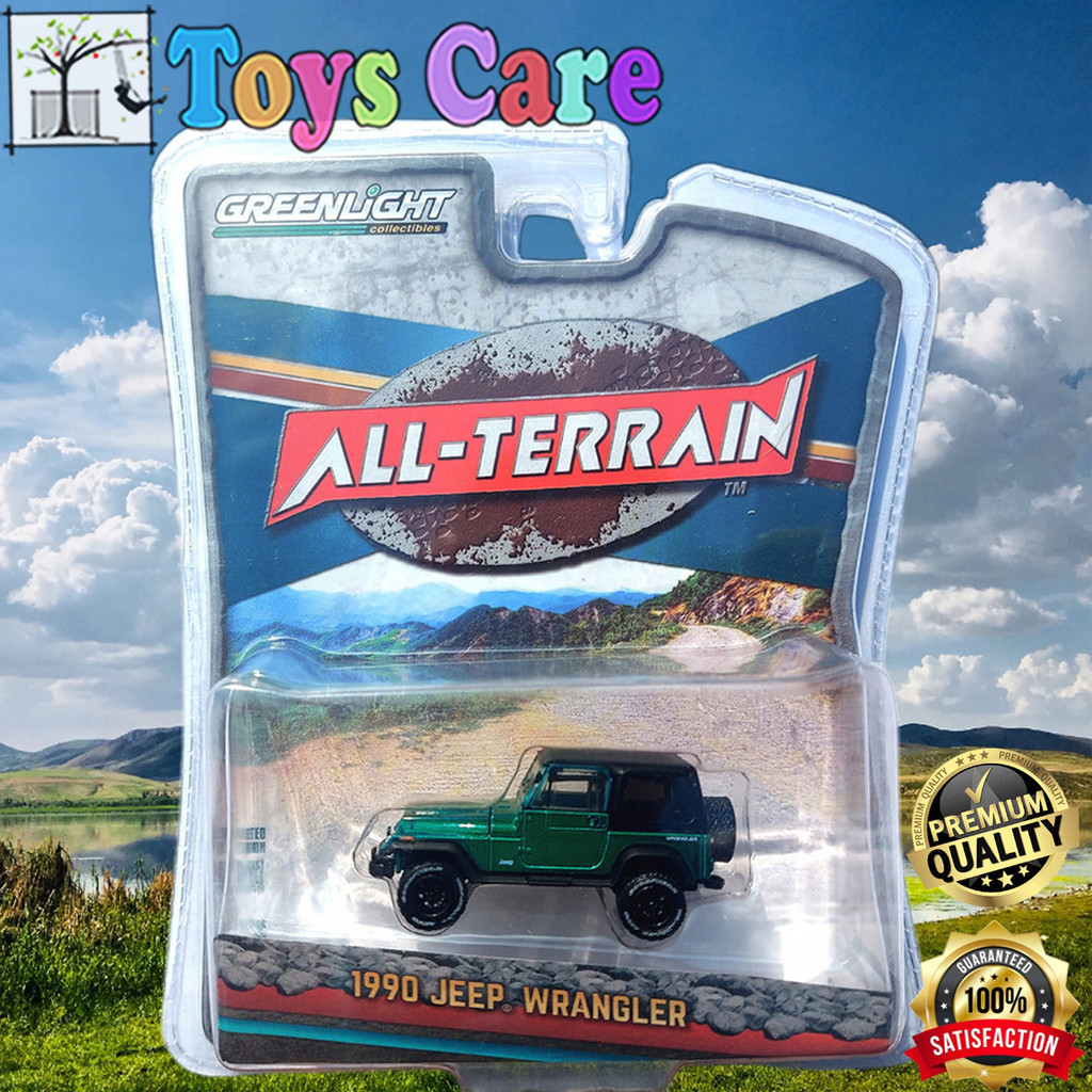 Jual GREENLIGHT GREEN MACHINE 1990 JEEP WRANGLER ALL TERRAIN - TLC OFF ROAD TREASURE HUNT ...