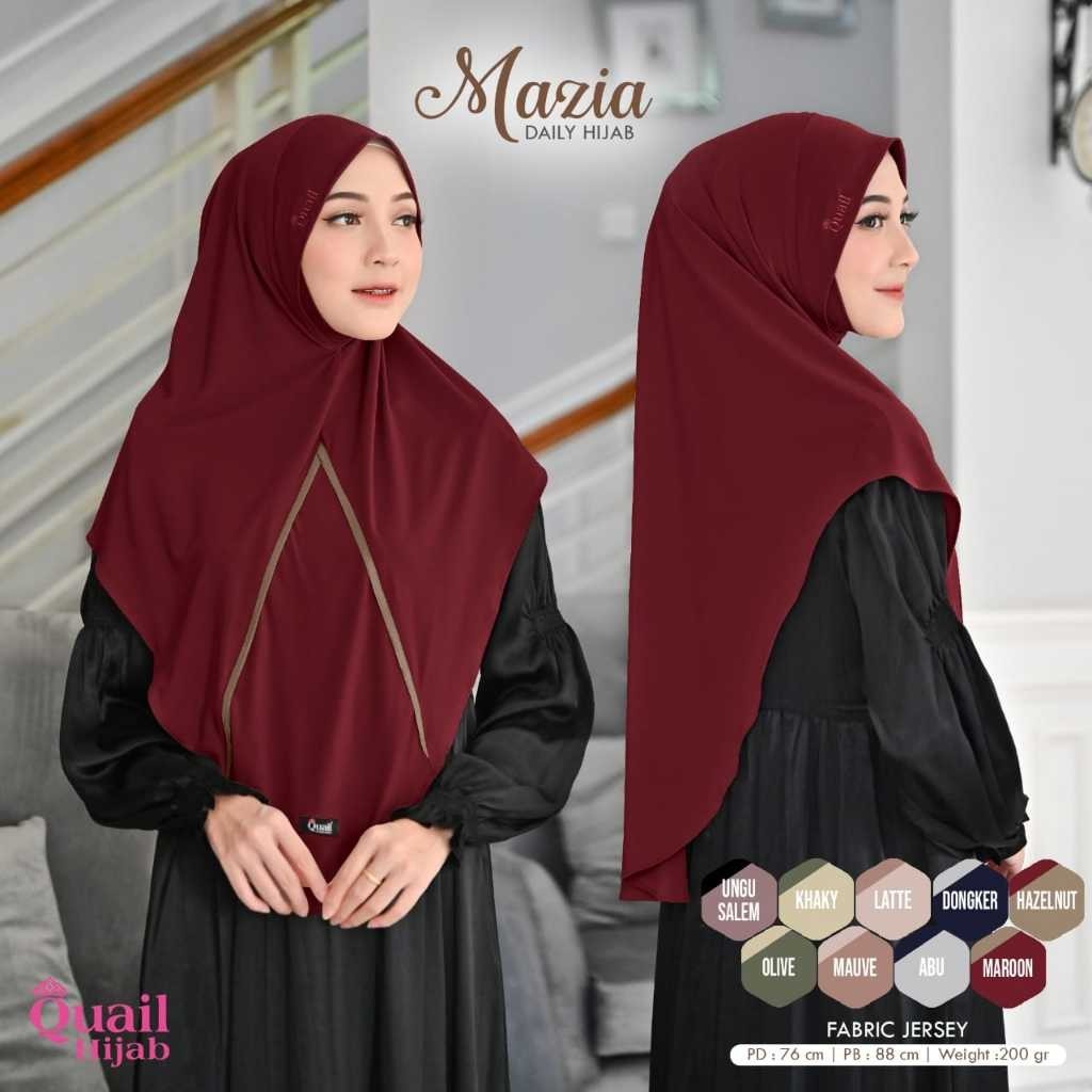 Jual Mazia Daily Hijab Original Quail Hijab Wanita Jersey Hijab Instan quail mazia quail ...