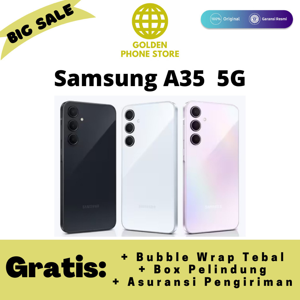 Jual Samsung Galaxy A35 5G 8GB/256GB - Original & Garansi Resmi Samsung Indonesia | Shopee Indonesia