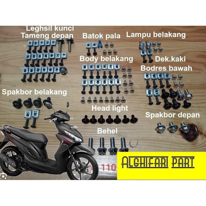 Jual Baut body Vario 110 fi/baut body fullset Vario 110fi lengkap ...