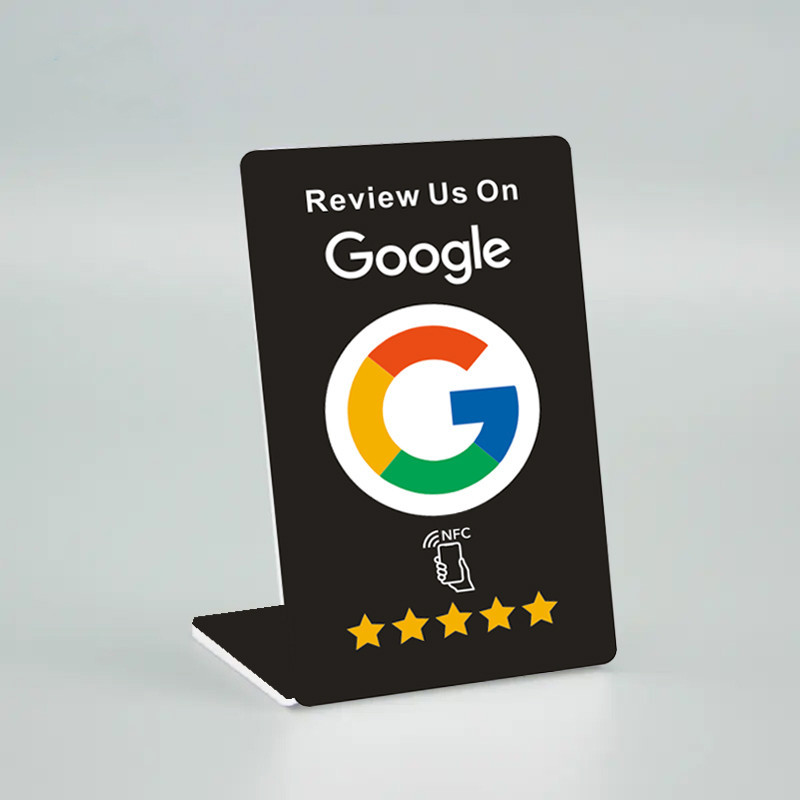 Jual NFC Stand Display for Google Reviews Pop up Link NFC Table Display ...
