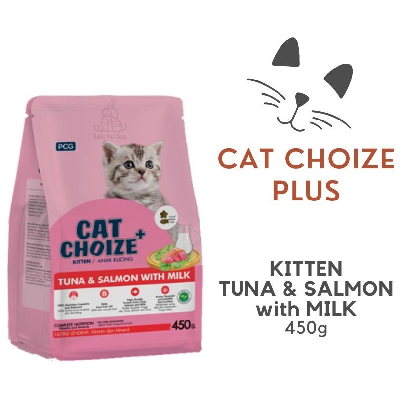 Jual CAT CHOIZE PLUS Kitten Tuna & Salmon with Milk 450g | Shopee Indonesia