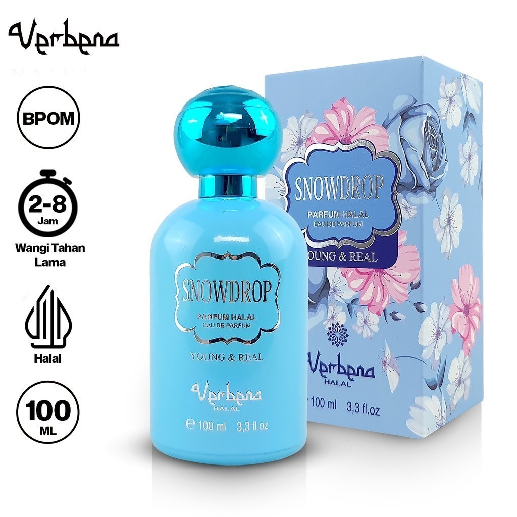 Jual Verbena Eau De Parfum Snowdrop Young & Real 100 ML Parfum Wanita Halal EDP Cologne BPOM ...