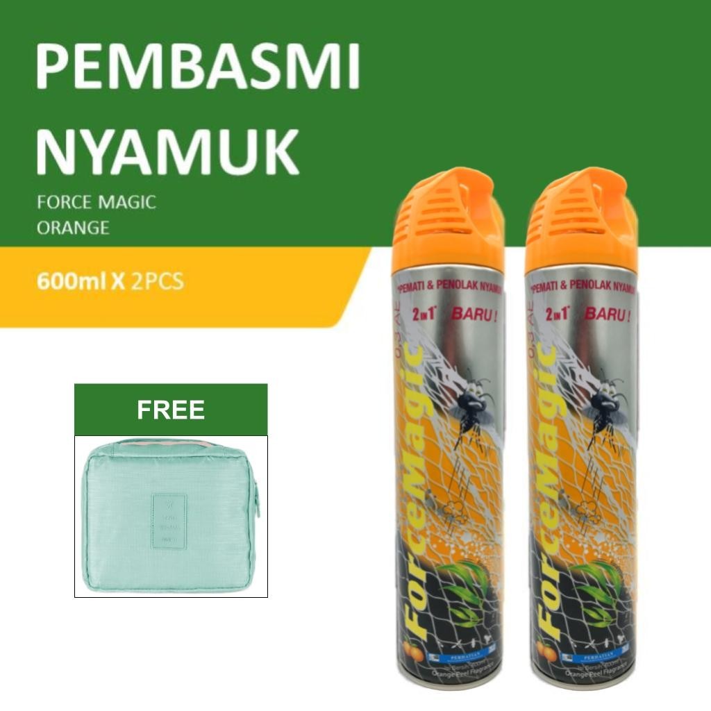 Jual Force Magic Orange 600 ml x 2 pcs + Free Pouch Miniso | Shopee ...