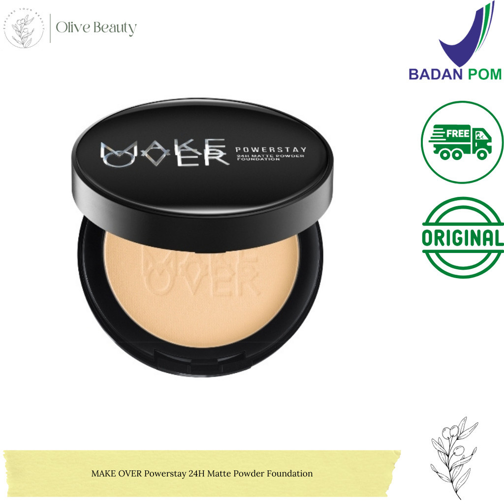 Jual MAKE OVER Powerstay 24H Matte Powder Foundation | Shopee Indonesia