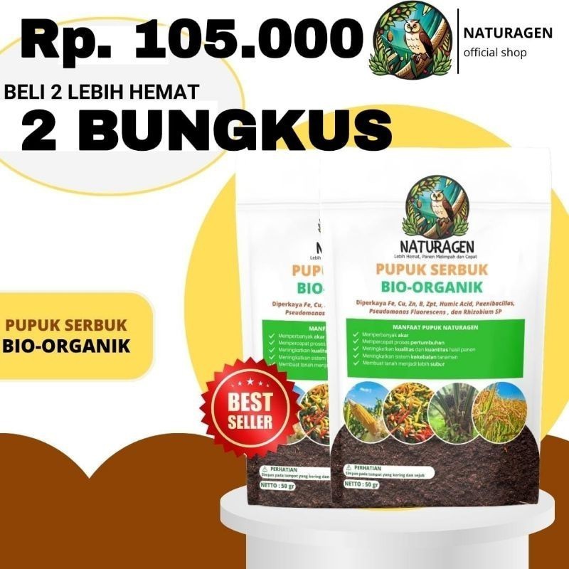 Jual 2 pcs Pupuk Bio Organik Naturagen ORI PAKET HEMAT (BISA COD) pupuk ...
