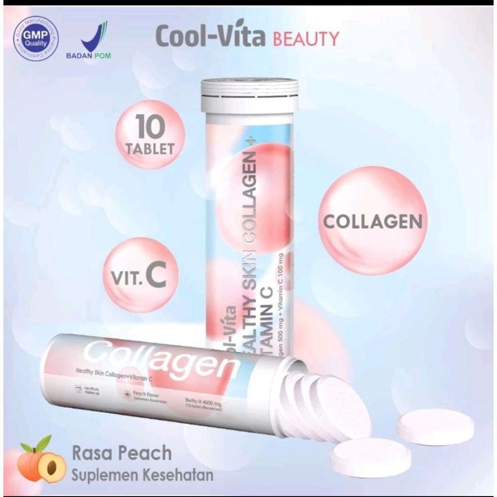 Jual Cool Vita Healthy Skin Collagen + Vitamin C 10 Tablet Coolvita ...