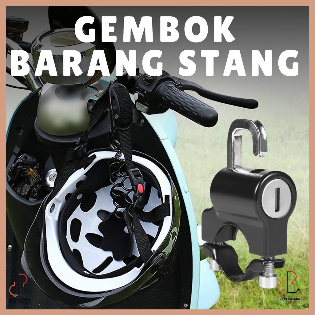 Jual Gembok Helm Tas Stang Sepeda Motor Bike Kunci Lock Pengaman Helmet ...