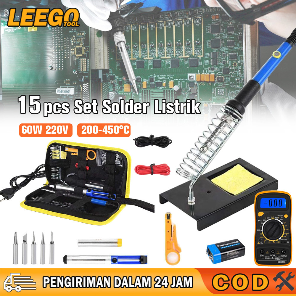 Jual Solder Listrik Set Lengkap Dengan Multimeter Iron Tool Kit 60 Watt ...