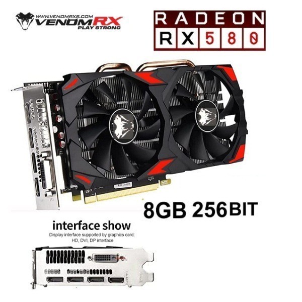Jual VGA VenomRX AMD Radeon RX 580 8GB GDDR5 RX580 8 GB DDR5 With ...