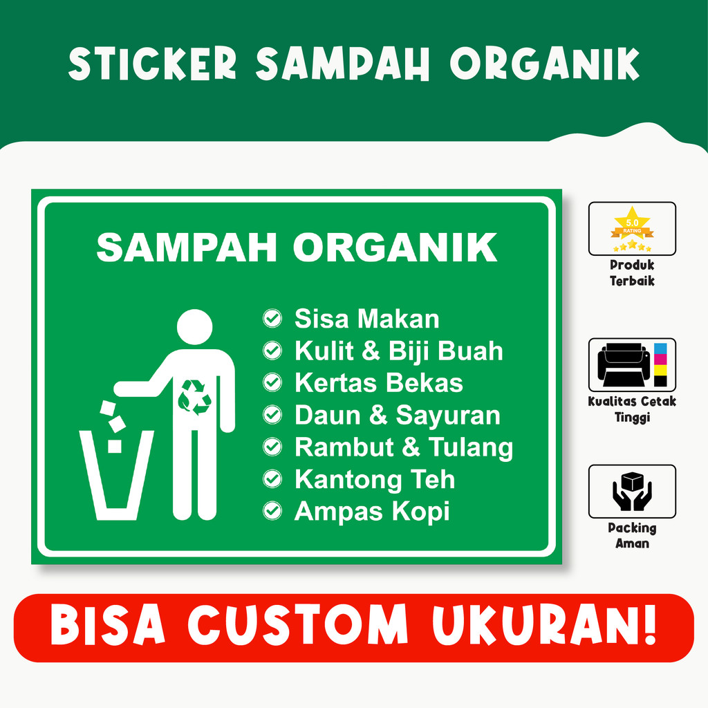 Jual Sticker Sampah Organik, Anorganik, Limbah B3 – Label Pemilahan ...