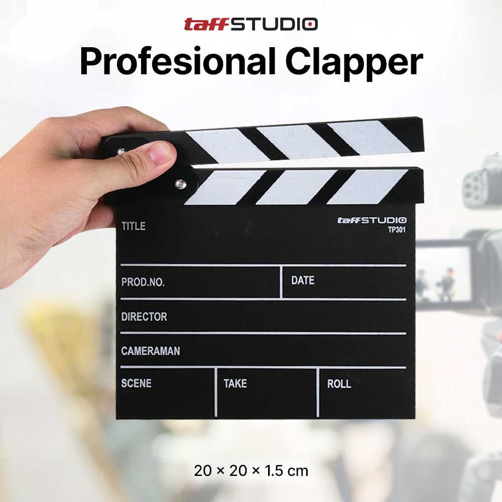 Jual TaffSTUDIO Woopower Profesional Clapper Classical Movie Film / Papan Clapper Cut Action ...