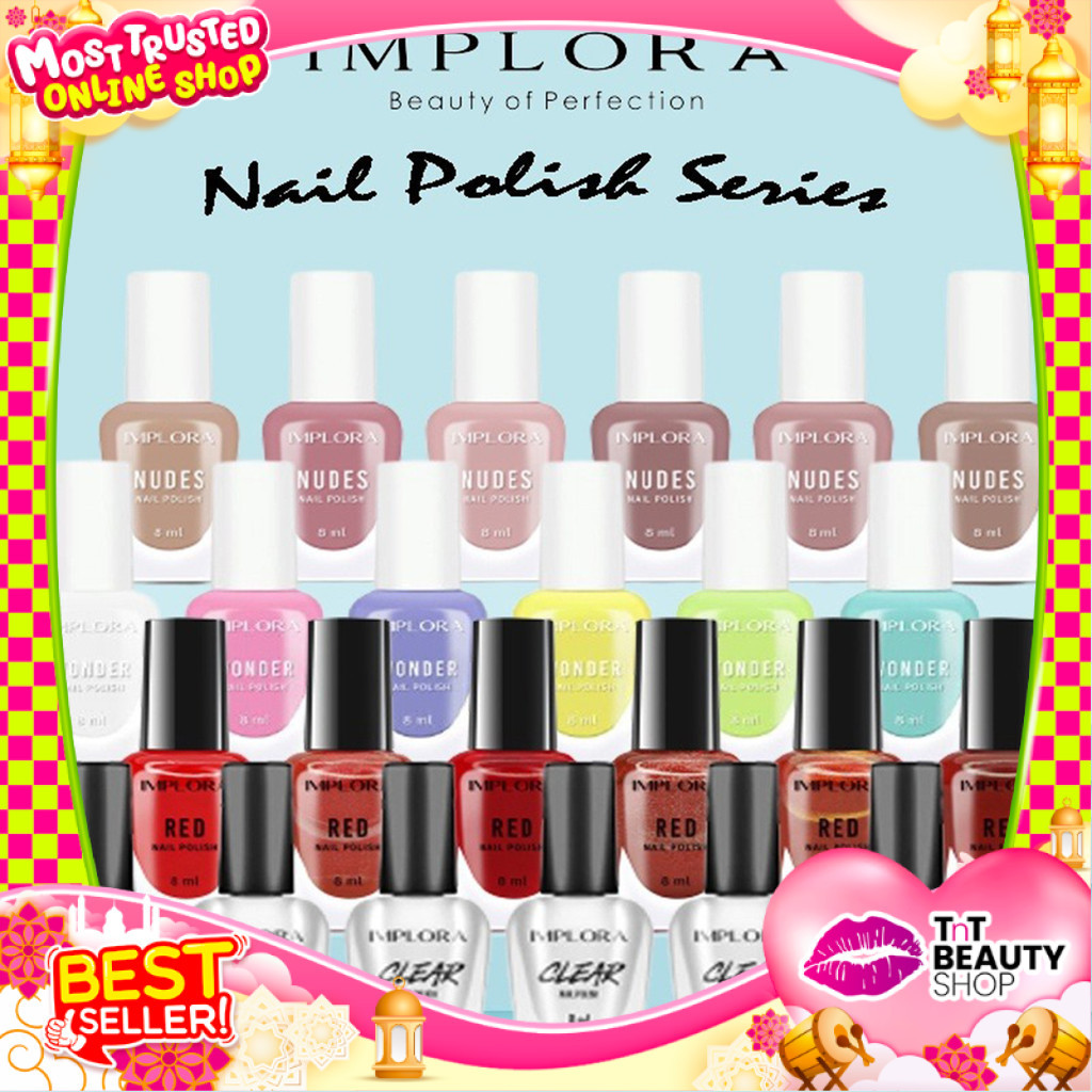 Jual IMPLORA Nail Polish | Kutek | Red Clear Nudes Wonder 1PCS | Tnt ...