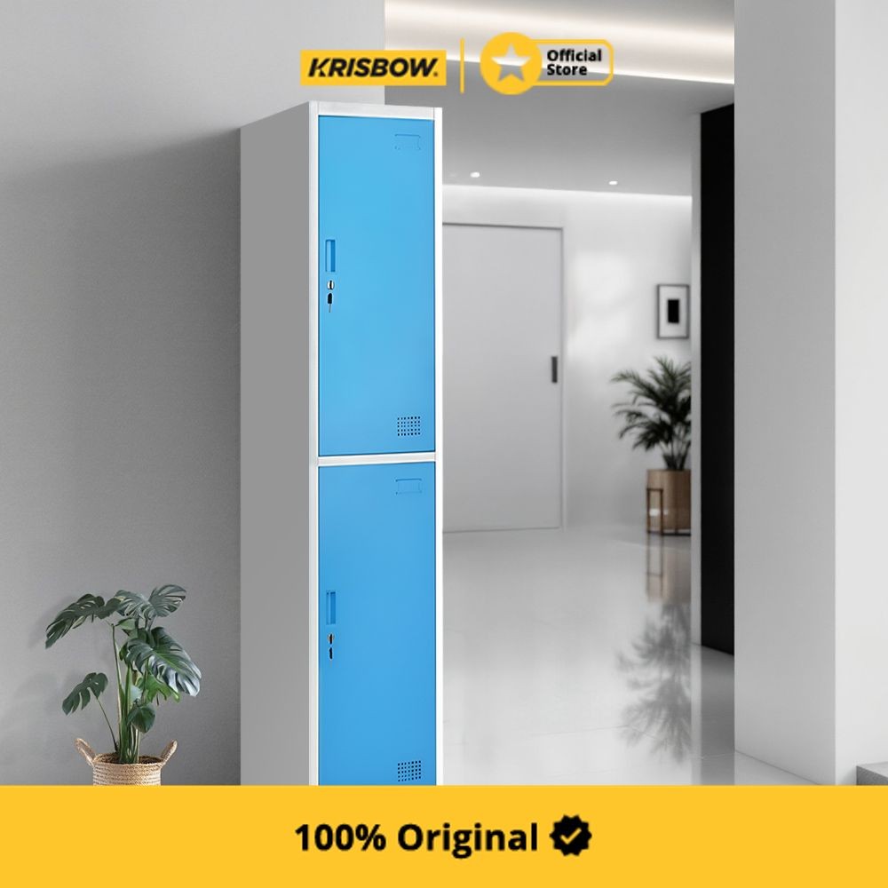 Jual Krisbow Loker 2 Pintu Single Column Locker - Biru | Shopee Indonesia
