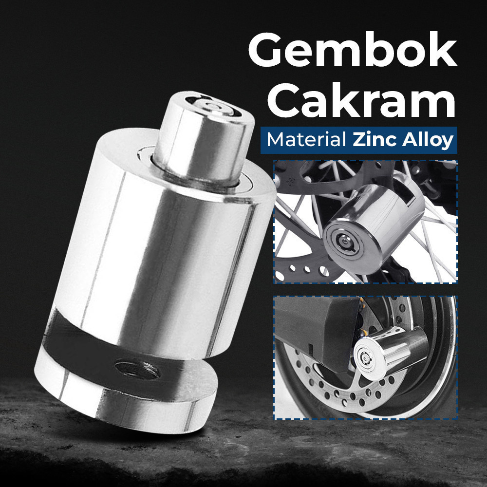 Jual Gembok Sepeda Motor Cakram Moped Disc Brake Zinc Alloy Kuat Anti ...