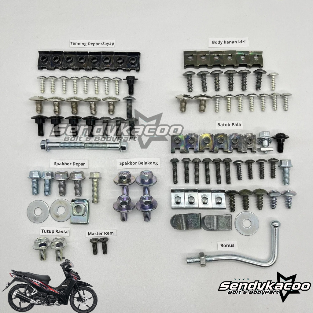 Jual Baut Full body Revo Absolute Full Set / Baut Honda Revo Absolute ...