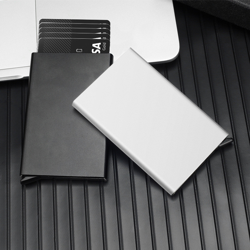 Jual Anti-theft Wallet ID Credit Card Holder Thin Aluminium Metal RFID ...