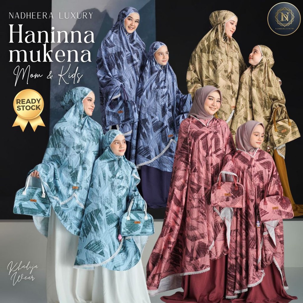 Jual HANINNA MUKENA NADHEERA LUXURY COUPLE MOM KIDS RAYON TERBARU ...