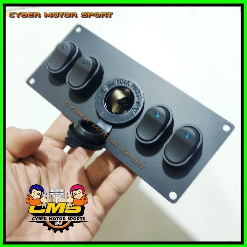 Jual universal 12v 24v Saklar mobil dashboard instrument 6 sakelar DC ...