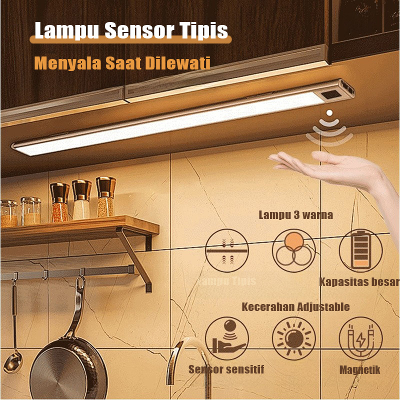 Jual Lampu Sensor Gerak LED, Nirkabel, Self-Adhesive & Magnetik, untuk ...
