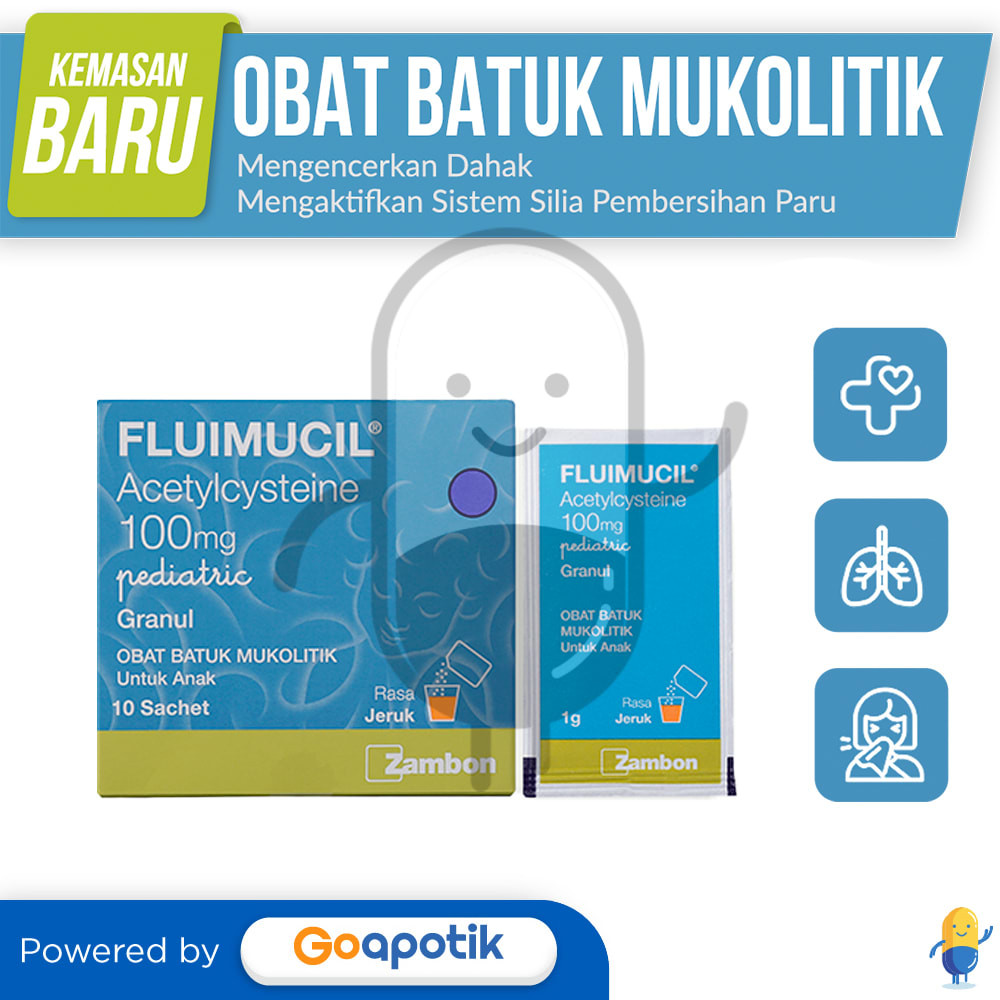 Jual Fluimucil 100 Mg Serbuk Sachet / Obat Batuk Pengencer Dahak ...