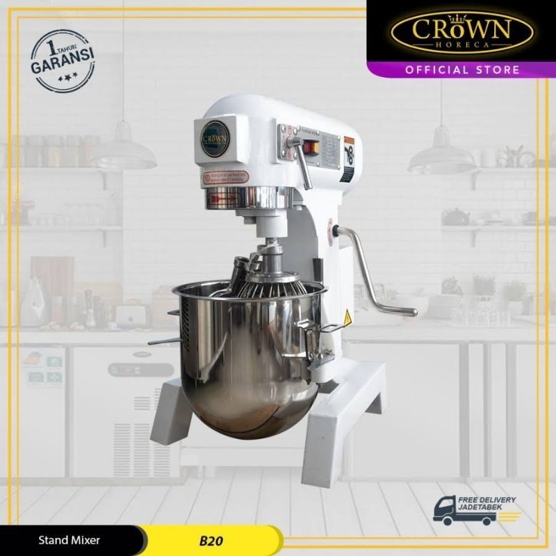 Jual Official Mixer Planetary kue atau roti B-20 Liter CROWN | Shopee ...