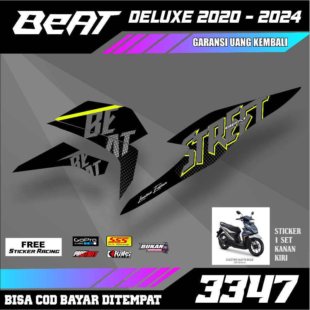 Jual Striping Beat Deluxe BEAT New Street CBS Gen1 2020 2021 2022 2023 ...