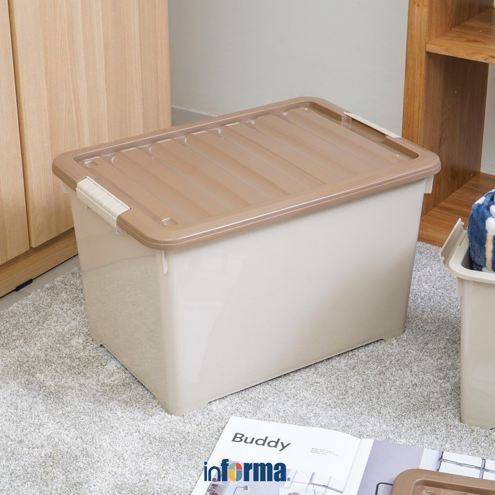 Jual Informa 45X32X29 cm Kotak Penyimpanan Dengan Tutup - Cokelat Kotak ...