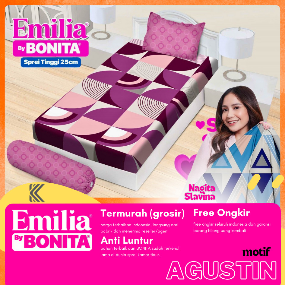 Jual Sprei Emilia Bonita Agustin Single Extra 100x200 No 4 Anak Aesthetic Cantik Halus Adem ...