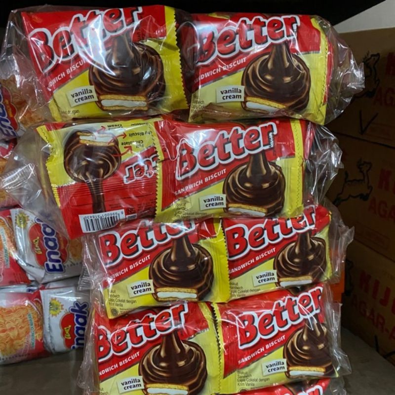 Jual Better Sandwich Biskuit 27gr 1 Pak isi 10 pcs | Shopee Indonesia