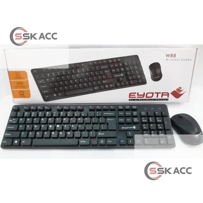 Jual Keyboard Mouse Wireless Combo EYOTA W88 SSKACC-KOMPUTER | Shopee ...
