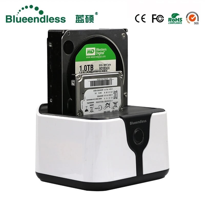 Jual Blueendless Sata Usb 3.0 Carcasa Para Disco Duro SSD 2 Bay HDD Usb ...