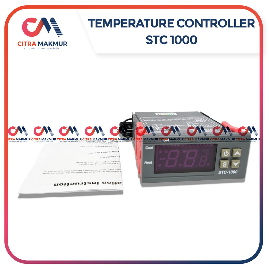 Jual Temperature Controller Thermostat Kulkas STC 1000 Sensor Suhu 1 Defrost Panel Control bukan ...