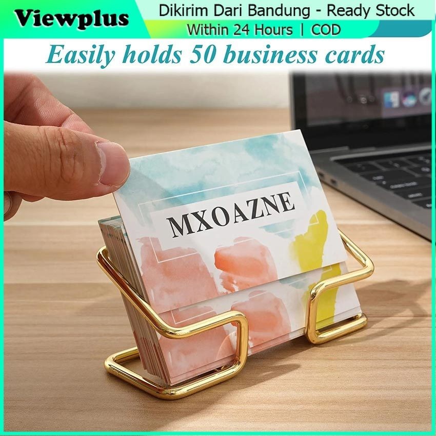 Jual Stand Kartu Nama Tag Besi - Tempat Kartu Name Card Metal Holder ...