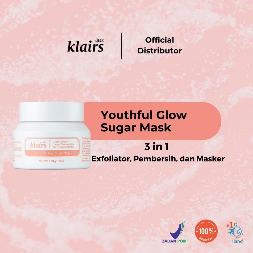 Jual Masker Dear Klairs Youthful Glow Sugar Mask 110gr ORIGINAL Masker ...