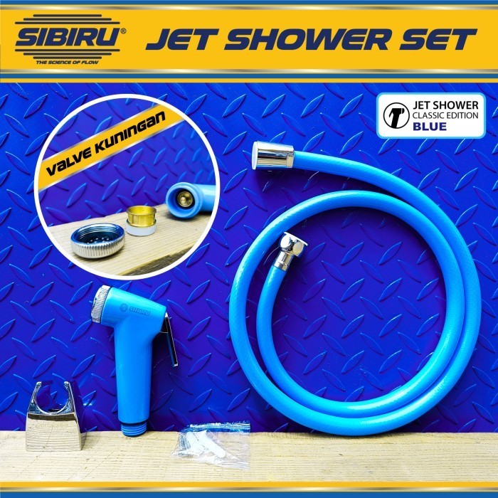 Jual Jet Shower Set Bidet Head Cebok Semprotan Toilet Closet WC - Blue ...
