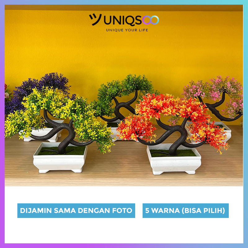 Jual UNIQSOO Pot Bunga Bonsai Hias Pot Tanaman Bongsai Artifisial ...