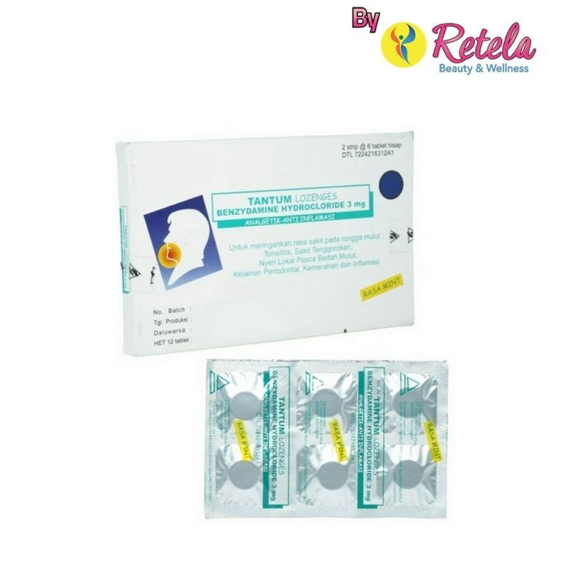 Jual TANTUM LOZENGES 1 STRIP 6 TABLET | Shopee Indonesia