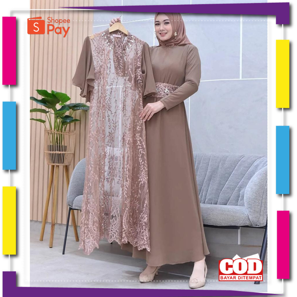 Jual [PREMIUM BIG SALE] GAMIS TERBARU JANEETA DRESS BO BAHAN CERUTY ...