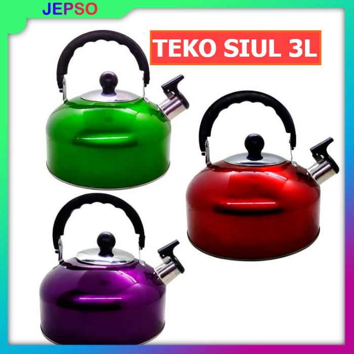 Jual teko suil warna 3liter / Teko siul stainles warna / teko bunyi Siul Stainless Warna, 3 ...