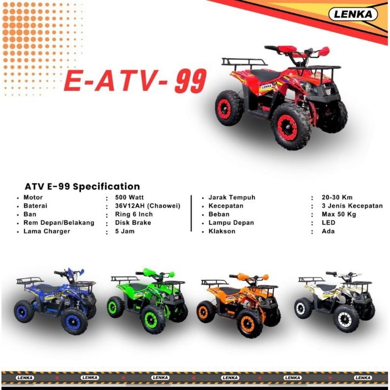 Jual ATV Motor Mini Touring Lenka E99 50 cc | Shopee Indonesia