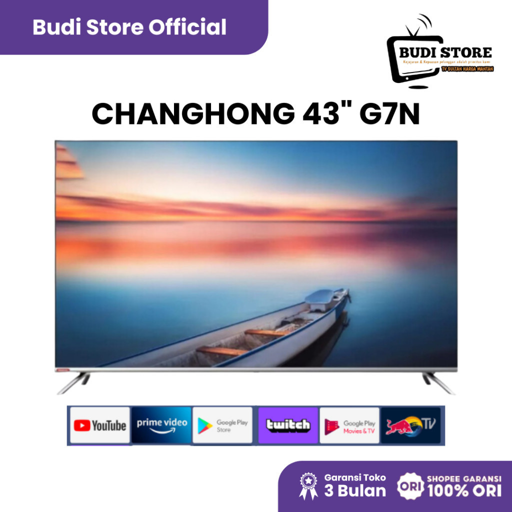 Jual KHUSUS LUAR KOTA 43 INCH ANDROID TV CHANGHONG 43G7N SMART TV FHD ...